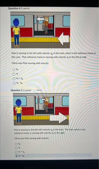 Solved Galilean Relativity at a Train Station Oima the | Chegg.com