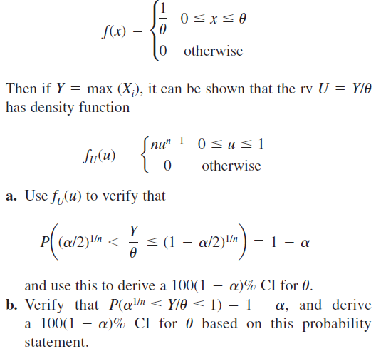 Solved: Let X1, X2, ….., Xn be a random sample from a uniform dist ...