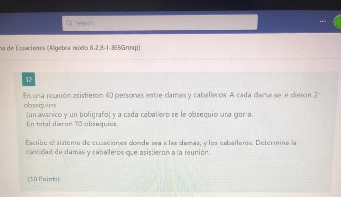 Solved Search na de Ecuaciones (Algebra mixto | Chegg.com