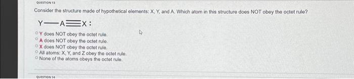 Solved Consider the structure made of hypothetical elements: | Chegg.com