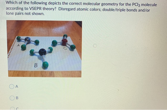 Solved TRUE OR FALSE: The molecular geometry shown here is | Chegg.com