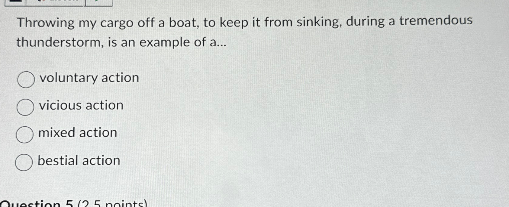 Solved Throwing my cargo off a boat, to keep it from | Chegg.com