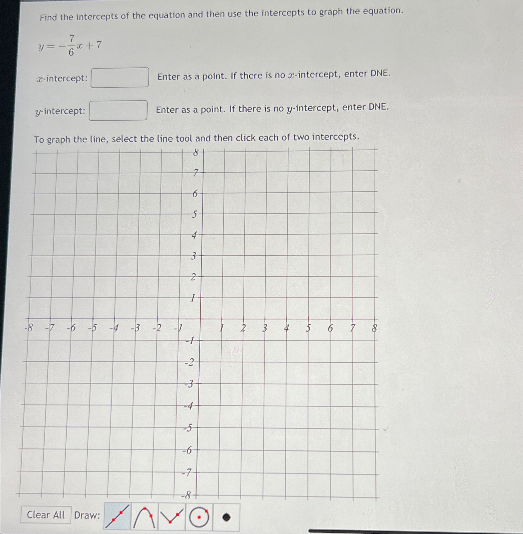 Solved Find the intercepts of the equation and then use the | Chegg.com