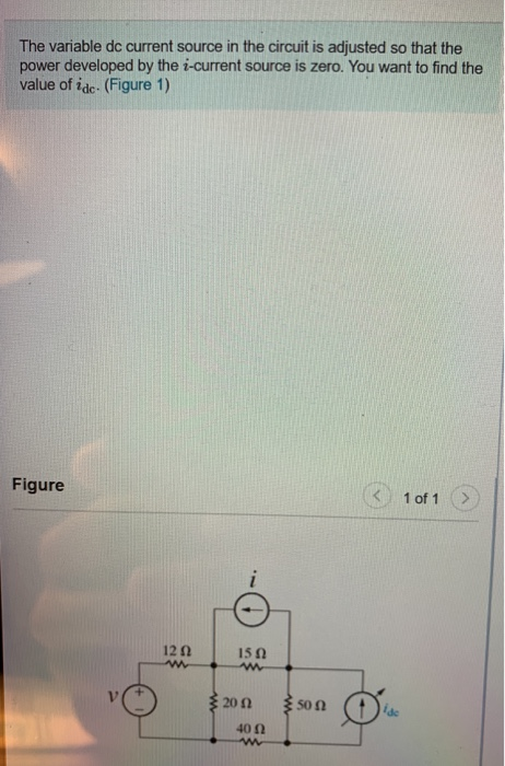 Solved The variable dc current source in the circuit is | Chegg.com