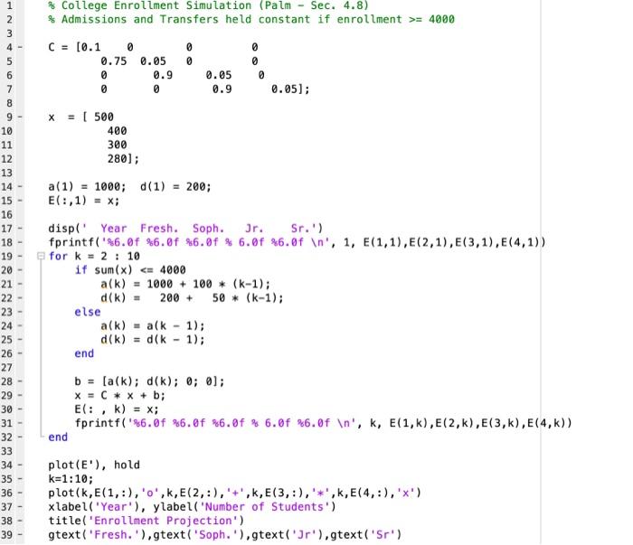 Solved 2. Access the College Enrollment simulation program | Chegg.com