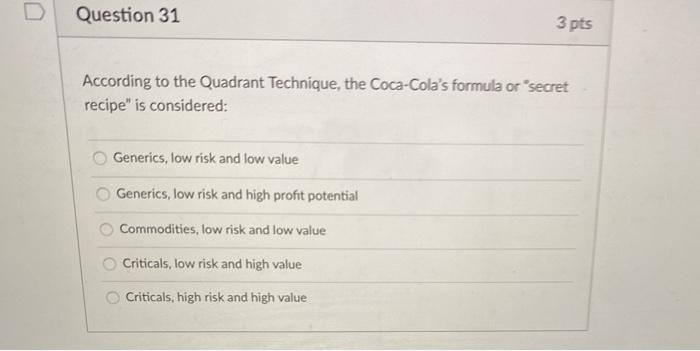 Solved Question 31 3 pts According to the Quadrant | Chegg.com