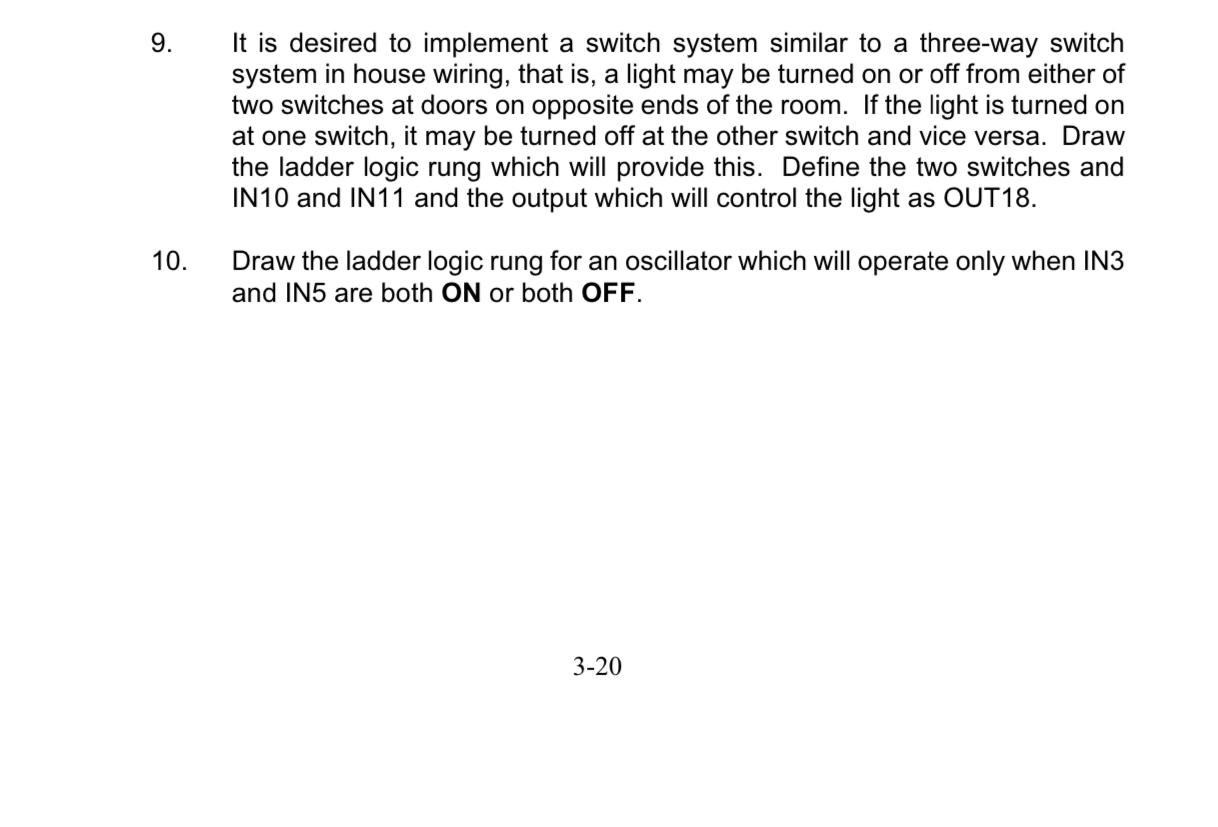 Solved 9. It is desired to implement a switch system similar | Chegg.com