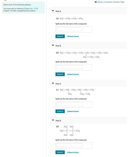 Solved Review Constants Periodic Table Name each of the | Chegg.com