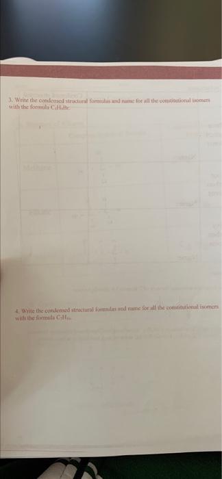 Complete structural formula Condensed structural | Chegg.com