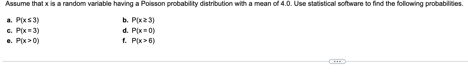 Solved Assume that x ﻿is a random variable having a Poisson | Chegg.com