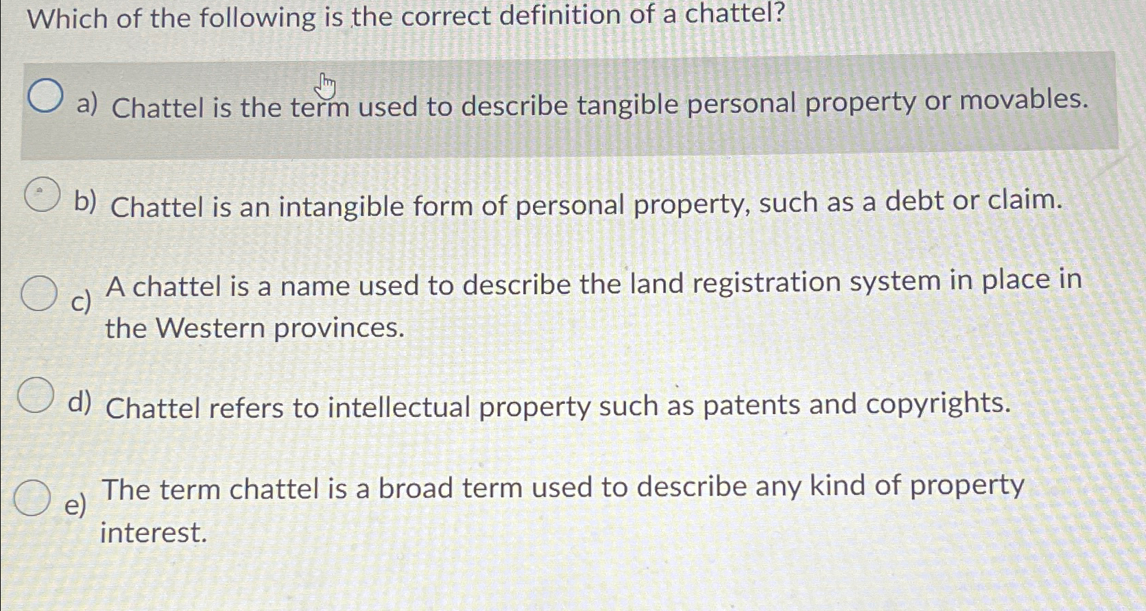 Solved Which of the following is the correct definition of a | Chegg.com
