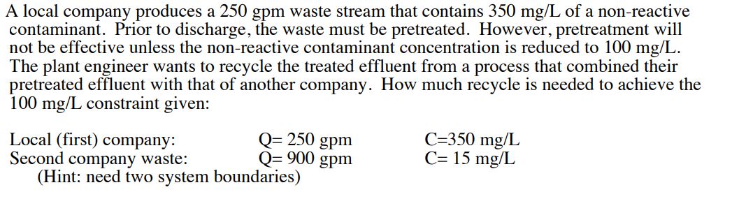 Solved Please provide a sketch of the material balances.A | Chegg.com
