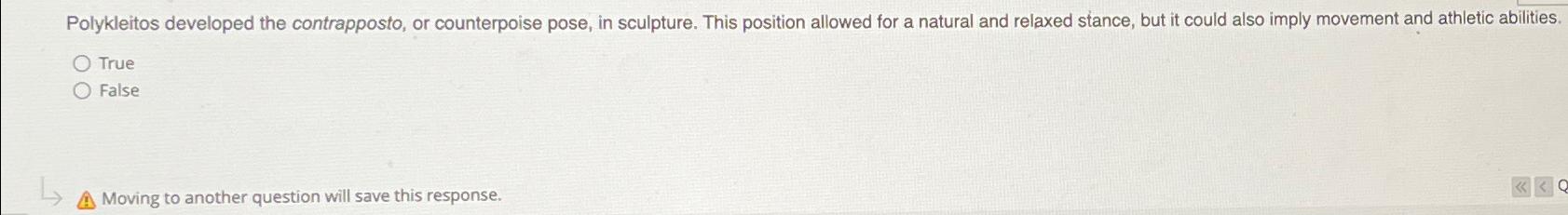 Solved Polykleitos developed the contrapposto, or | Chegg.com