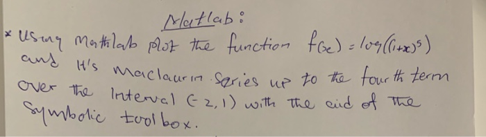 Solved Matlab: * Using Mathlab plot the function free) = log | Chegg.com
