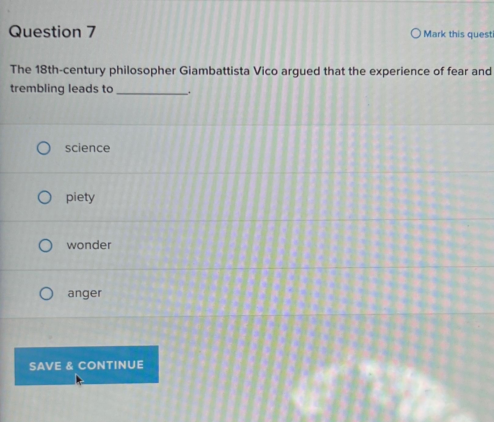 Solved Question 7Mark this questThe 18th-century philosopher | Chegg.com