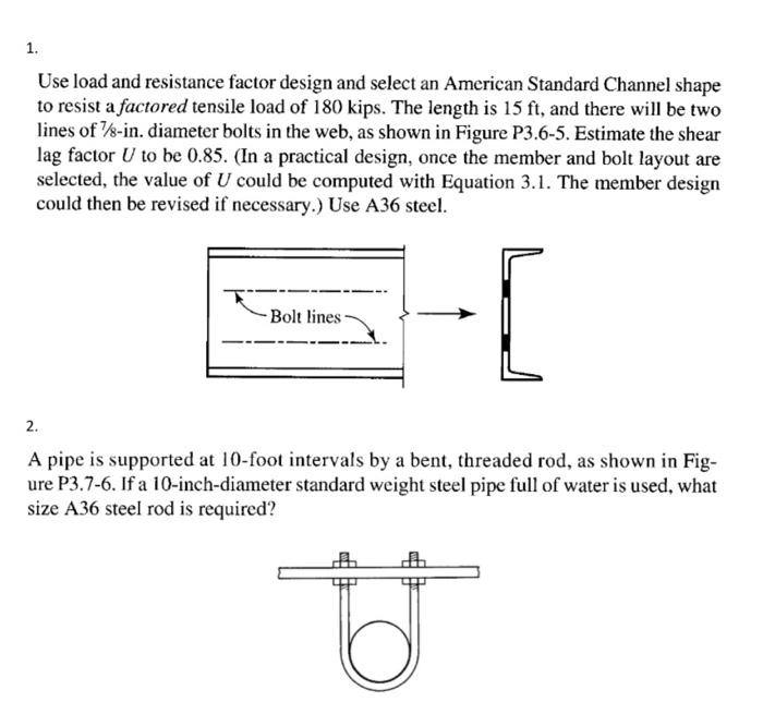 Solved 3. Given: The eyebar shown in is grade A36 steel and | Chegg.com