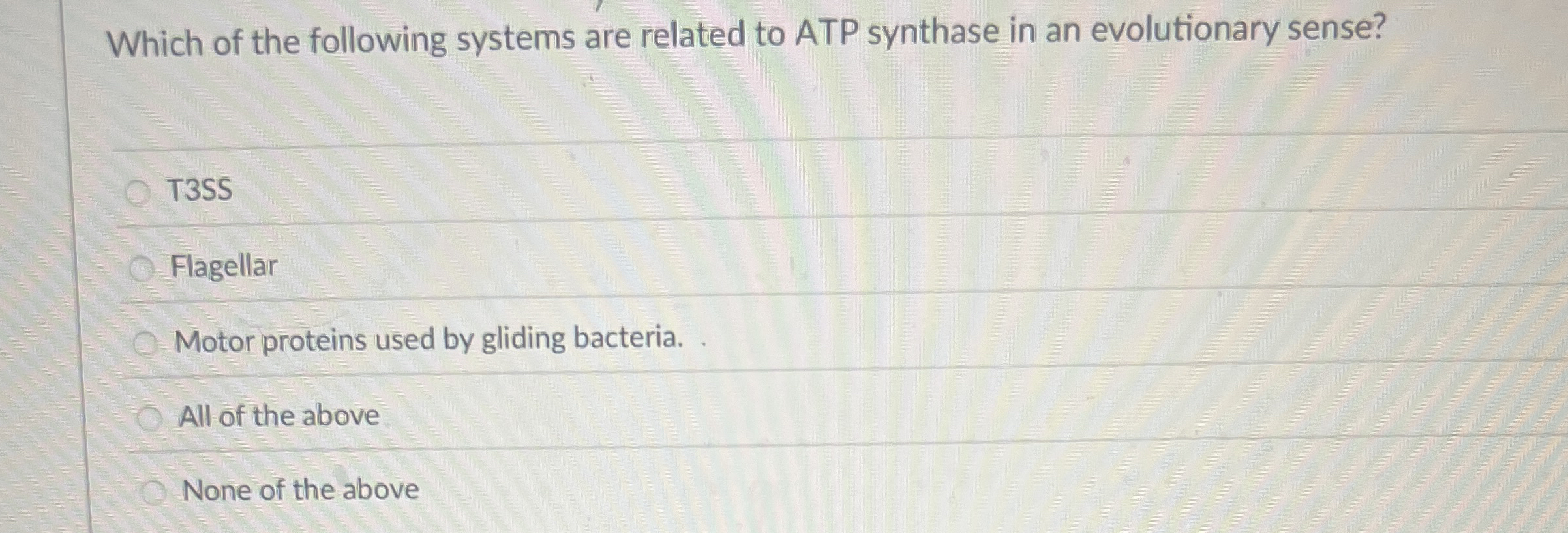 Solved Which of the following systems are related to ATP | Chegg.com
