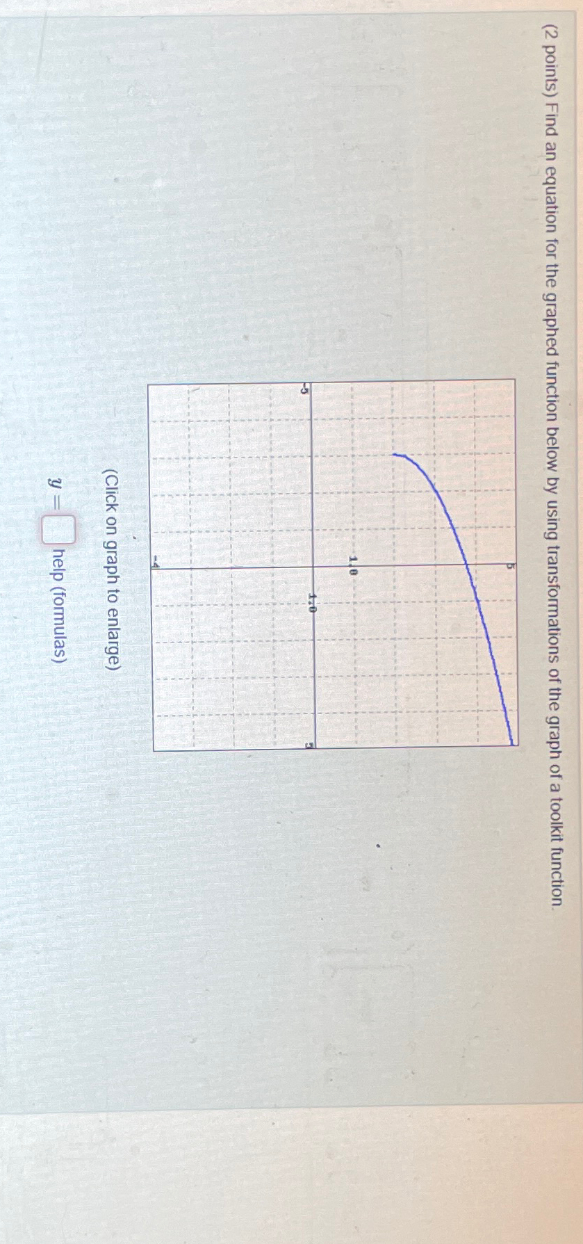 Solved ( 2 ﻿points) ﻿Find an equation for the graphed | Chegg.com