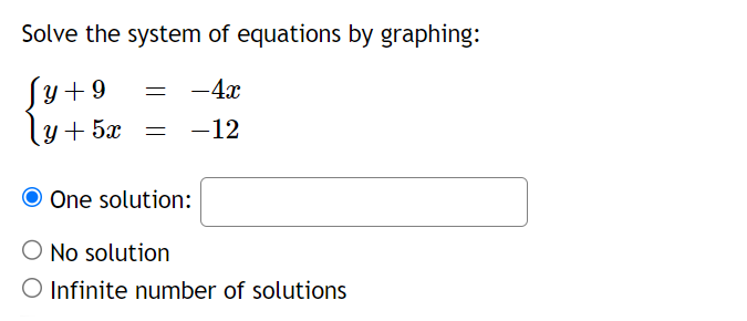 Solved Solve the system of equations by | Chegg.com