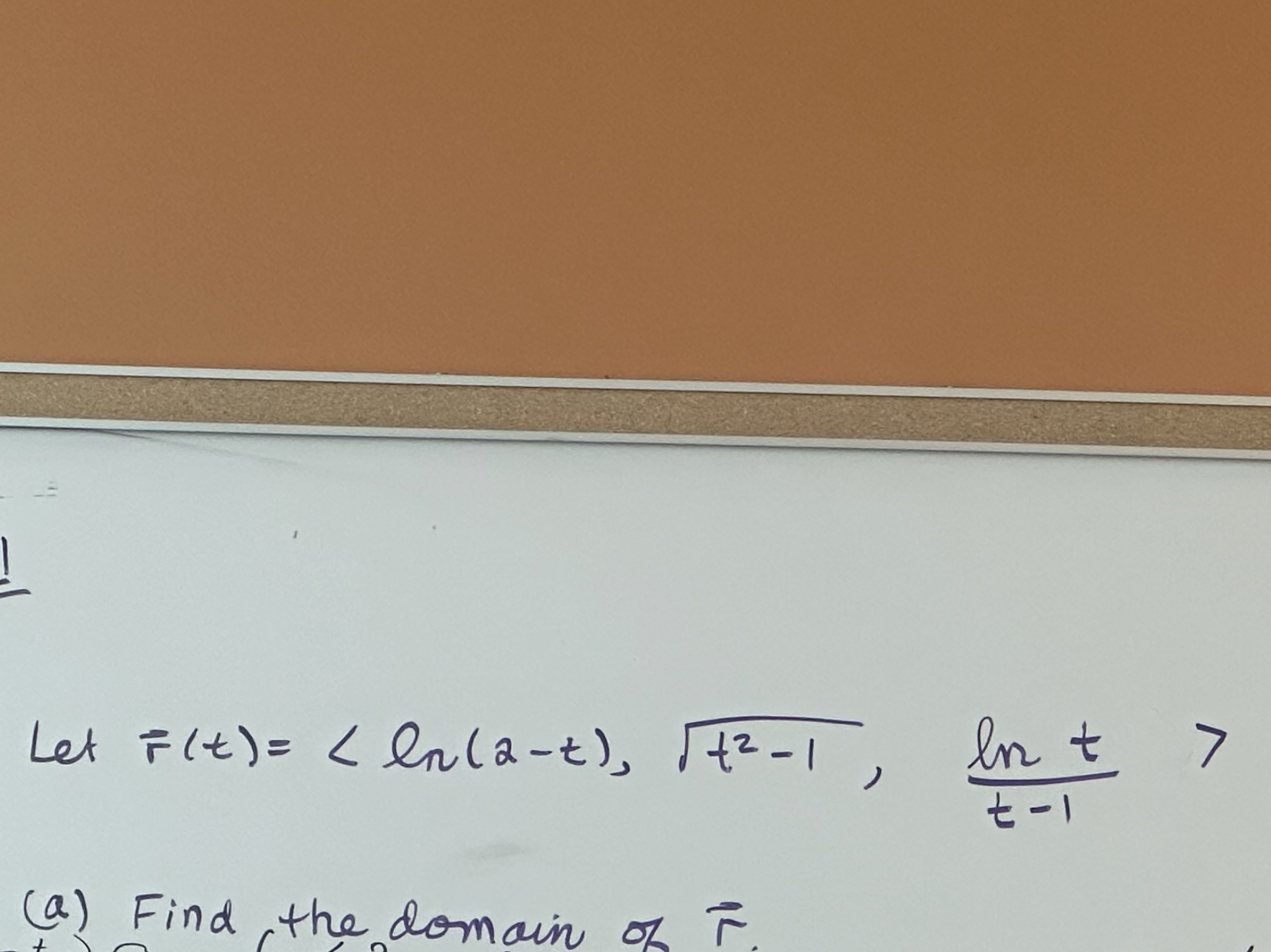 Solved Let F(t)=(:ln(2-t),t2-12,lntt-1:)(a) ﻿Find, the | Chegg.com