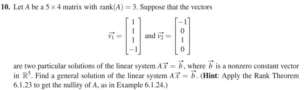 Solved Let A ﻿be a 5×4 ﻿matrix with rank(A)=3. ﻿Suppose that | Chegg.com