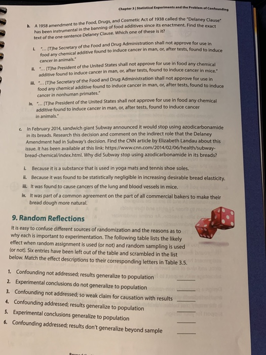 Chapter 3 Statistical Experiments and the Problem of | Chegg.com