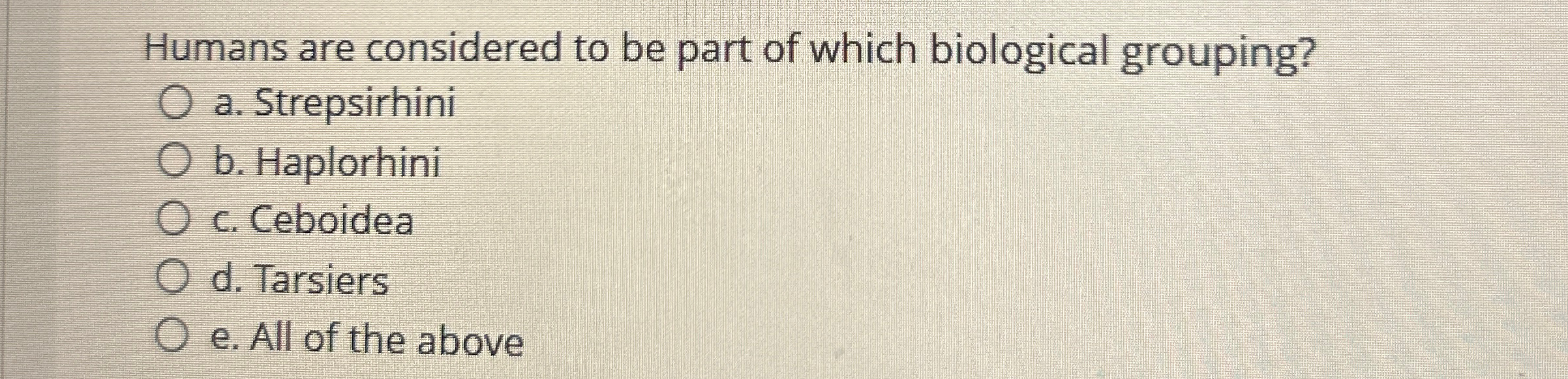 Solved Humans are considered to be part of which biological | Chegg.com