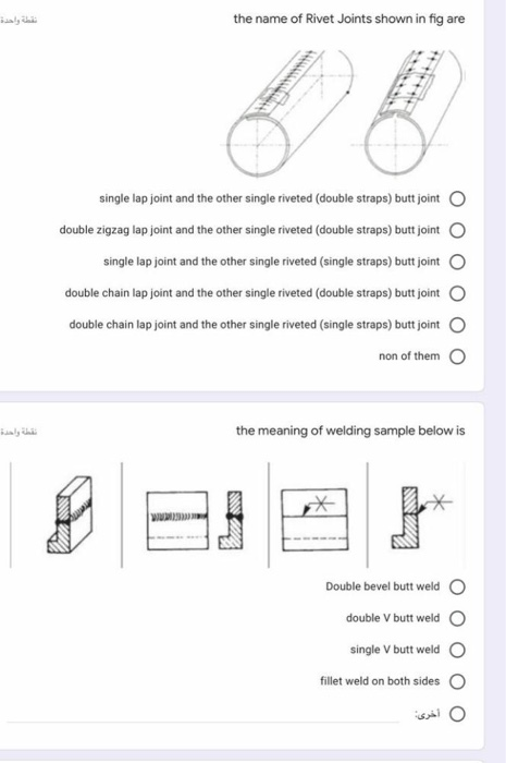 Solved the name of Rivet Joints shown in fig are single lap | Chegg.com