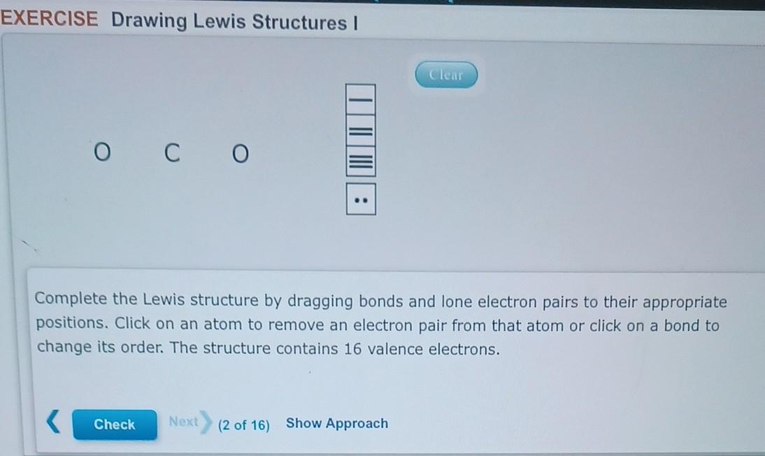 Solved EXERCISE Drawing Lewis Structures I Complete the | Chegg.com