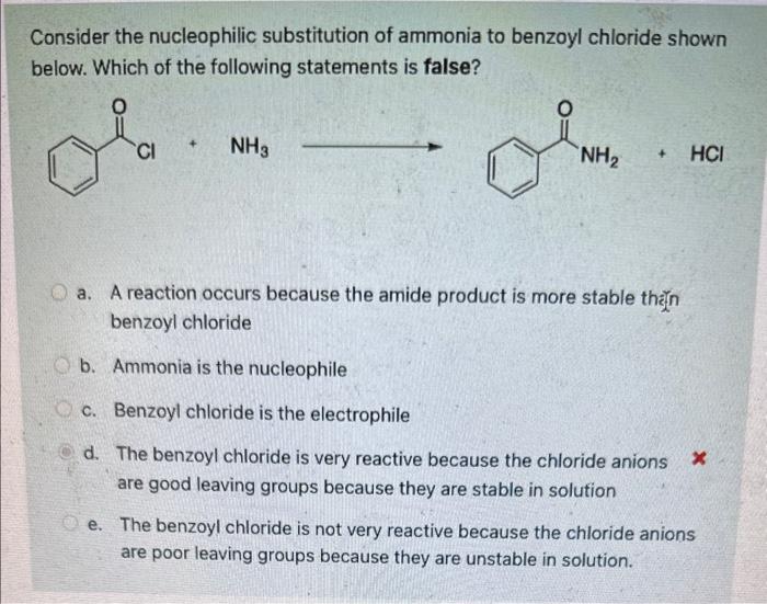 Solved Consider the nucleophilic substitution of ammonia to | Chegg.com