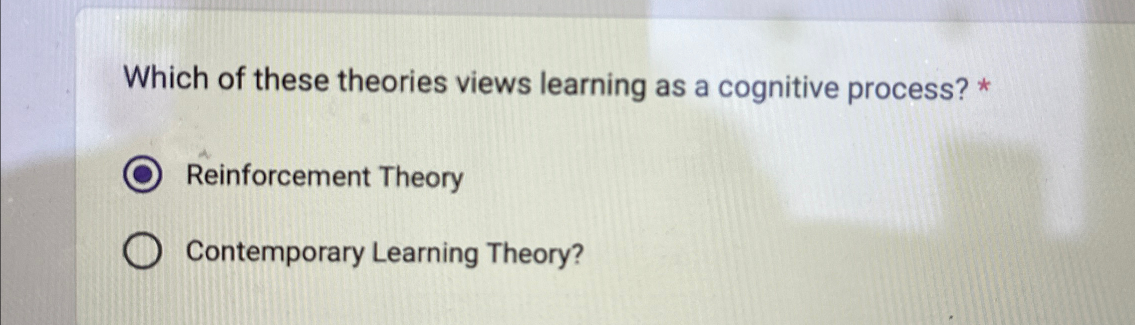 Solved Which of these theories views learning as a cognitive | Chegg.com