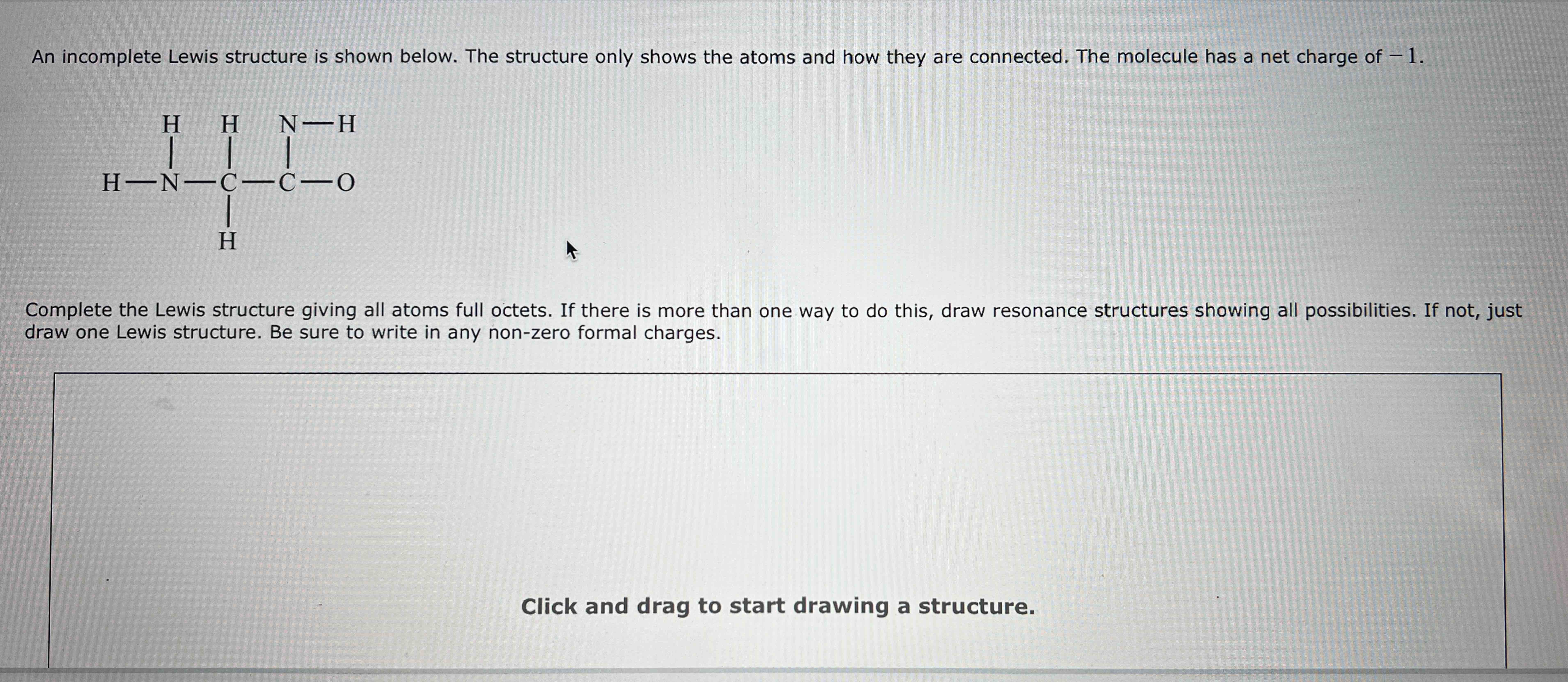 An incomplete Lewis structure is shown below. The | Chegg.com
