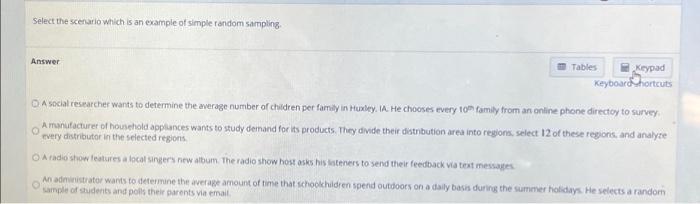 Solved Select the scenario which is an example of simple | Chegg.com