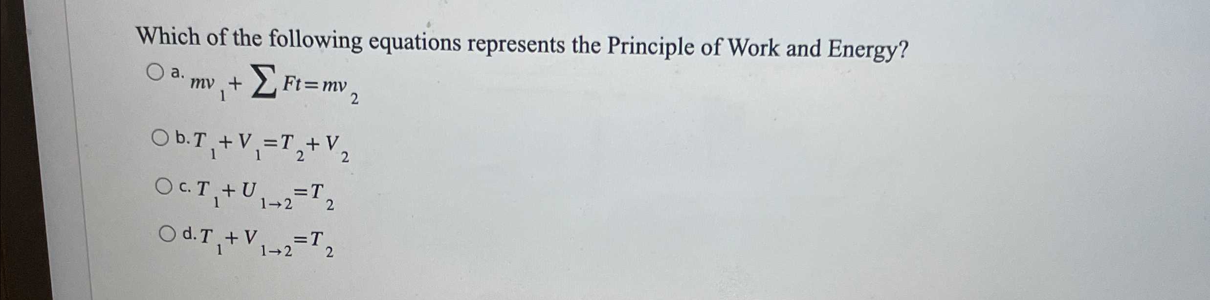 Solved Which of the following equations represents the | Chegg.com