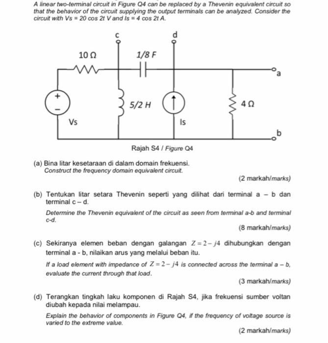 Solved A linear two-terminal circuit in Figure 04 can be | Chegg.com