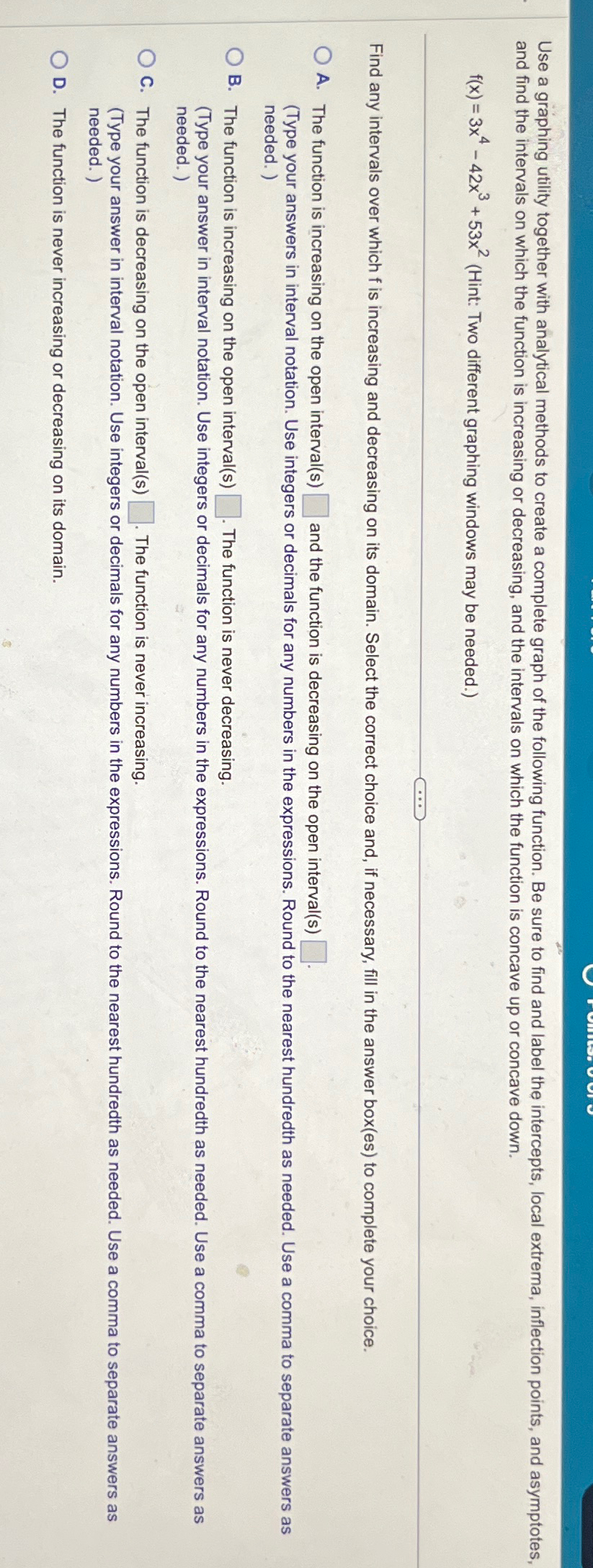 Solved Use a graphing utility together with analytical | Chegg.com