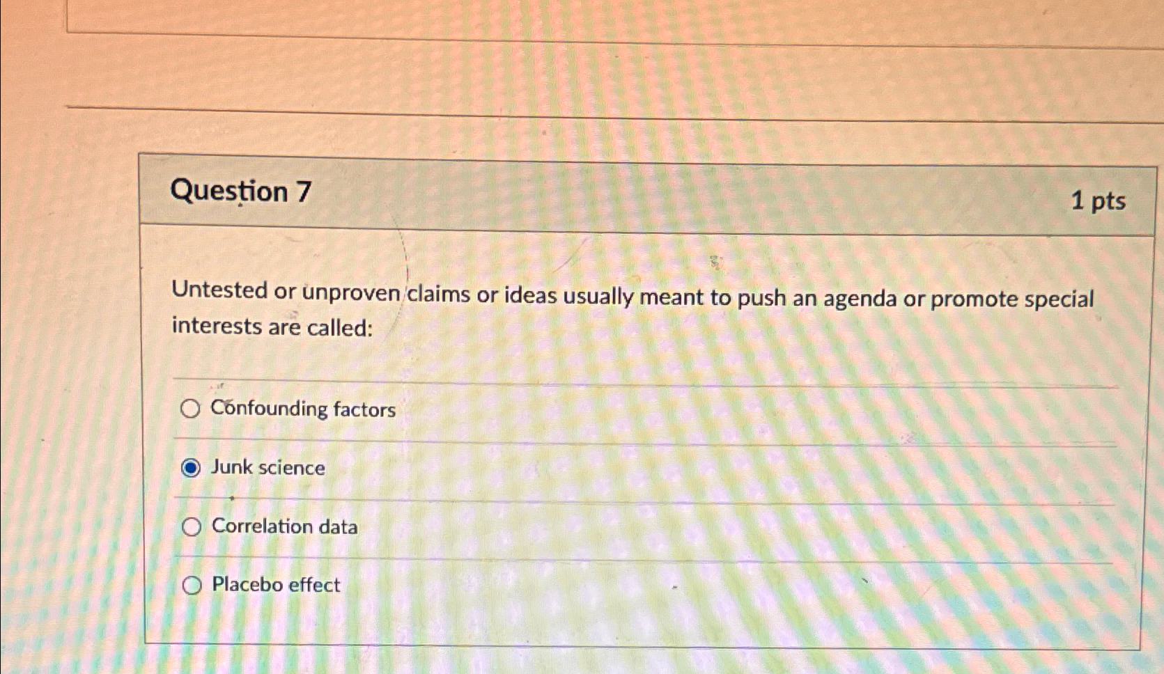 Solved Question 71 ﻿ptsUntested or unproven claims or ideas | Chegg.com