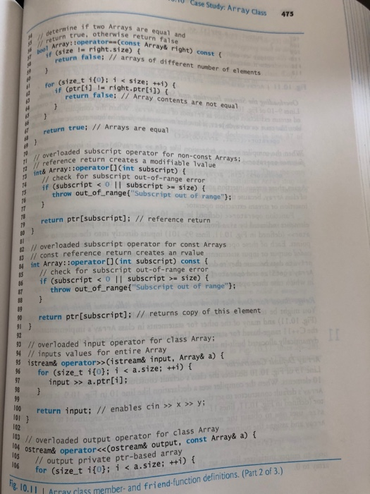 Solved Using C++ Reimplement class Array from Figs. | Chegg.com