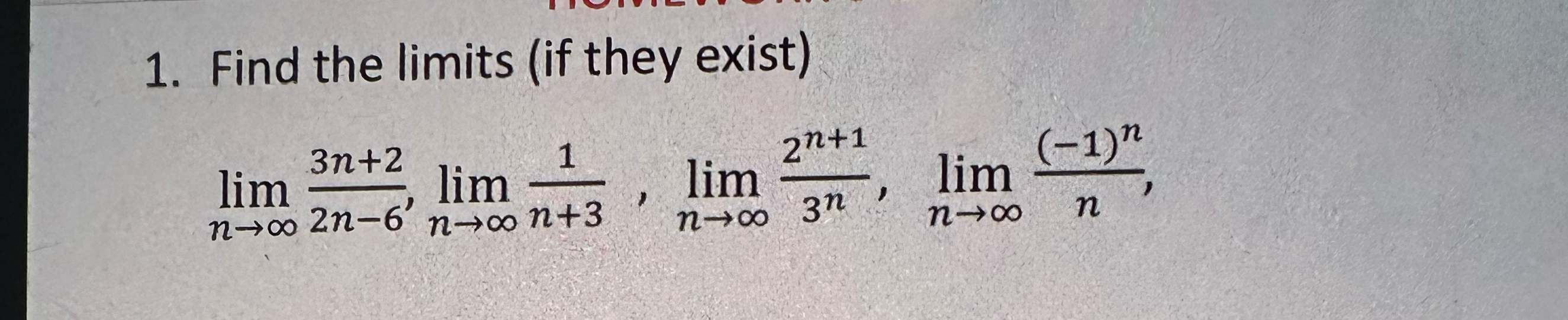 Solved Find the limits (if they | Chegg.com