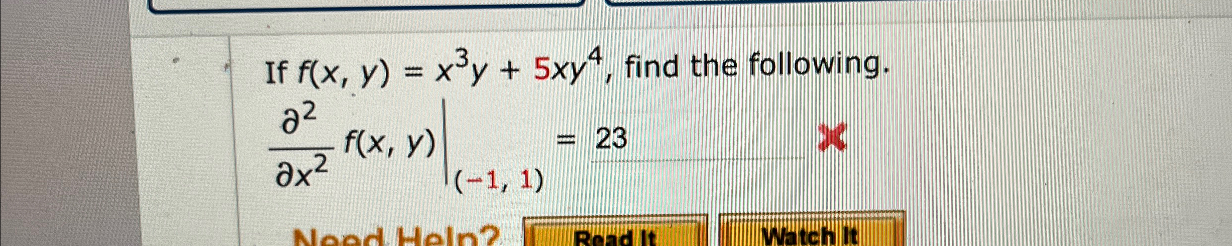 Solved If f(x,y)=x3y+5xy4, ﻿find the | Chegg.com