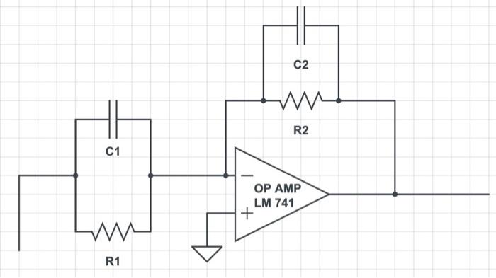 Solved C2 ww R2 C1 OP AMP LM 741 + m R1 | Chegg.com