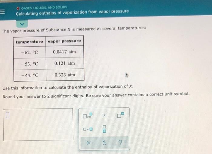 Solved O GASES, LIQUIDS, AND SOLIDS Calculating enthalpy of | Chegg.com