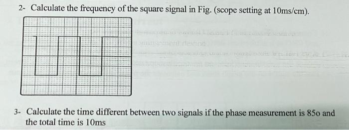 Solved 2- Calculate the frequency of the square signal in | Chegg.com