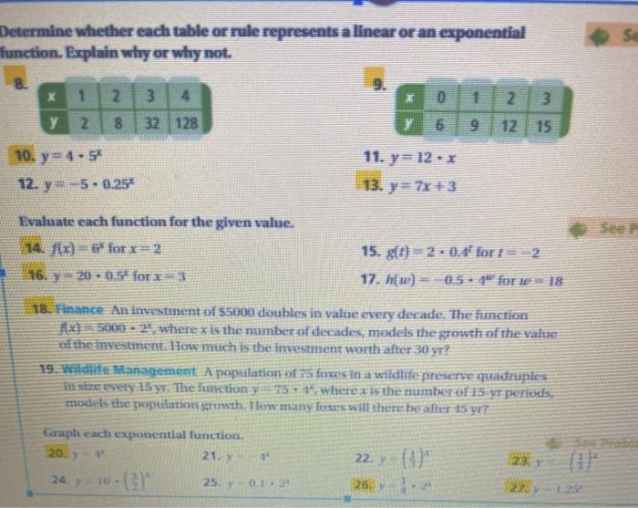 Solved Determine whether each table or rule represents a | Chegg.com
