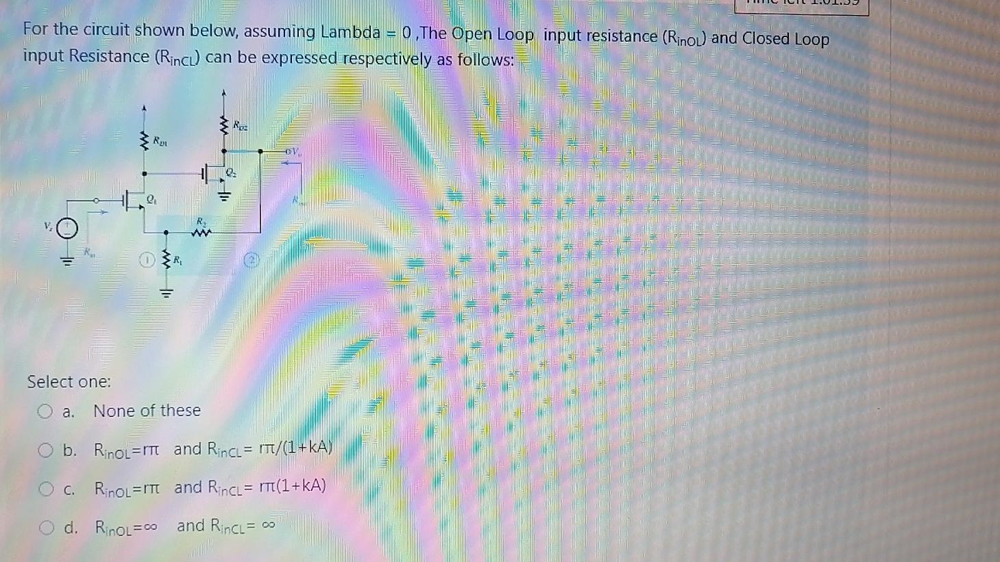 Solved 11 For the circuit shown below, assuming Lambda = | Chegg.com