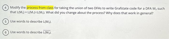 I have 2 DFAs shown below. you can see the names M1 | Chegg.com