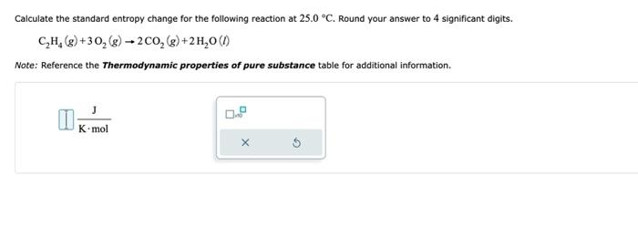 Solved C2H4( g)+3O2( g)→2CO2(g)+2H2O(l) Note: Reference the | Chegg.com