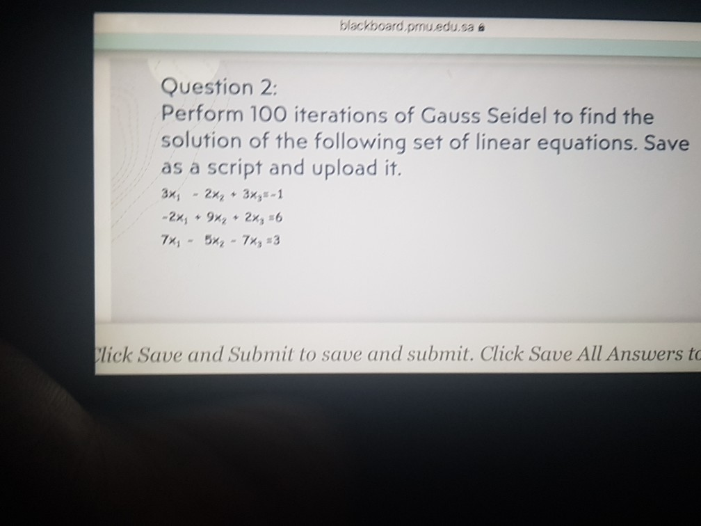 Solved 2.5 points Save Answ Question 1: Write the Matlab | Chegg.com