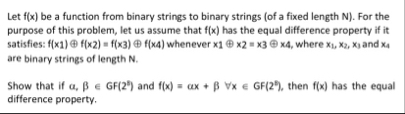 Solved Let f(x) ﻿be a function from binary strings to binary | Chegg.com