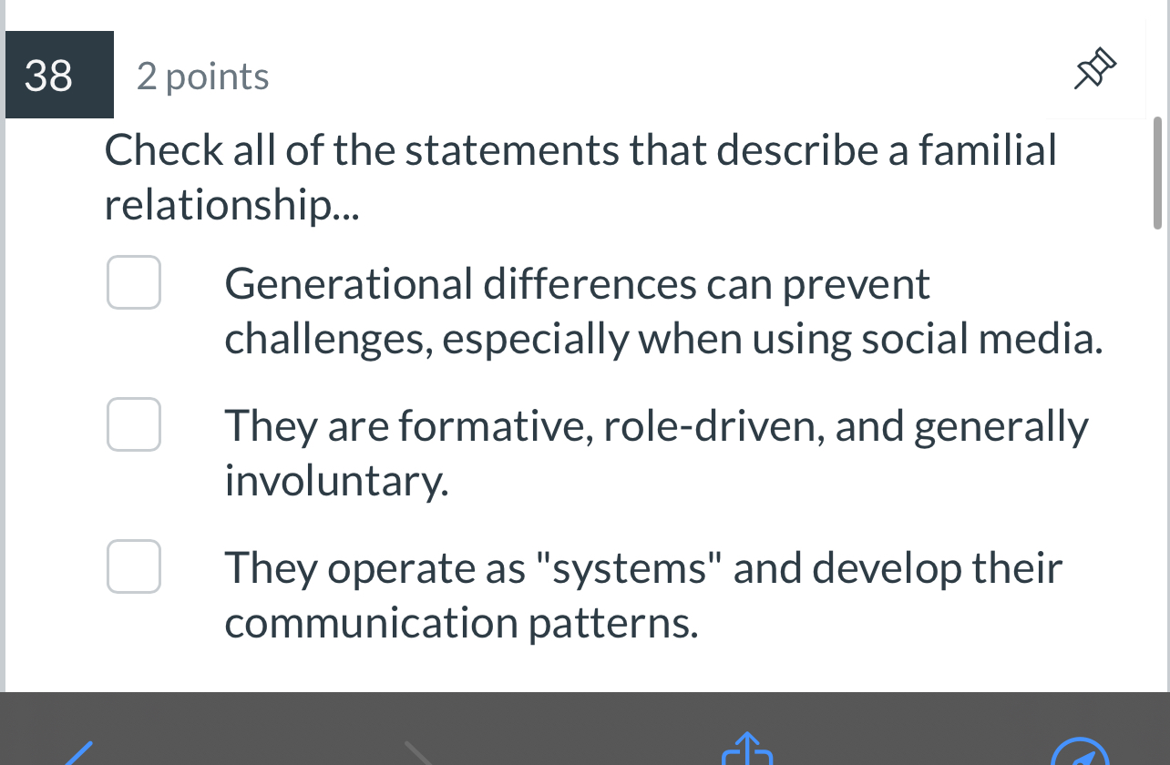 Solved 382 ﻿pointsCheck all of the statements that describe | Chegg.com